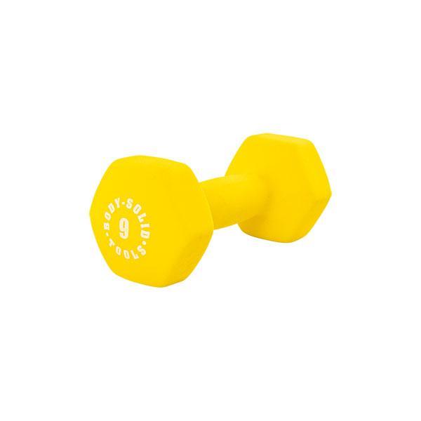 Body Solid 9lb Neoprene Dumbbell Yellow Pair – A&L Cycle - Brandon Manitoba